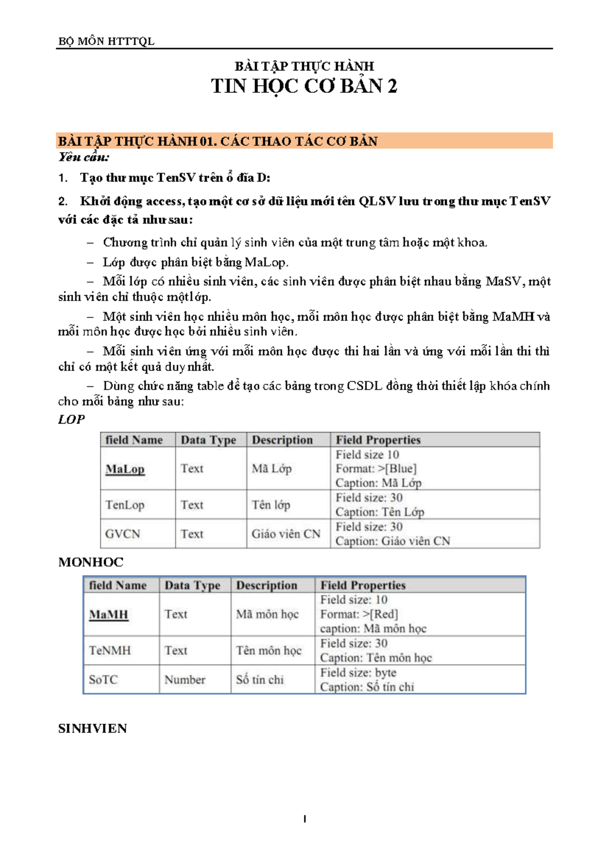 BAI TAP THUC HANH THCB2 - nooooooooooooo - BÀI TẬP THỰC HÀNH TIN HỌC CƠ BẢN 2 BÀI TẬP THỰC HÀNH ...