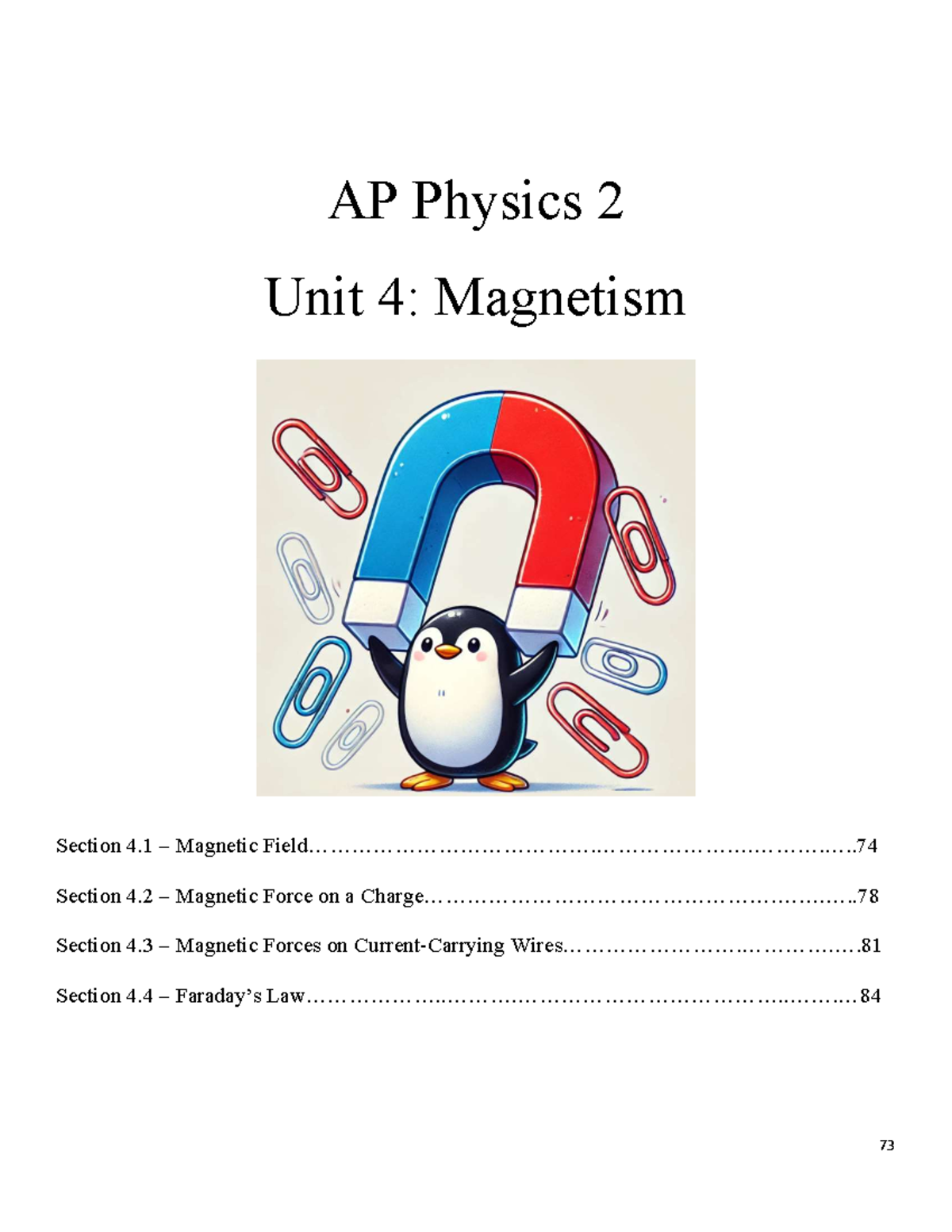 AP Physics 2 Unit 4: Comprehensive Study Guide on Magnetism - Studocu