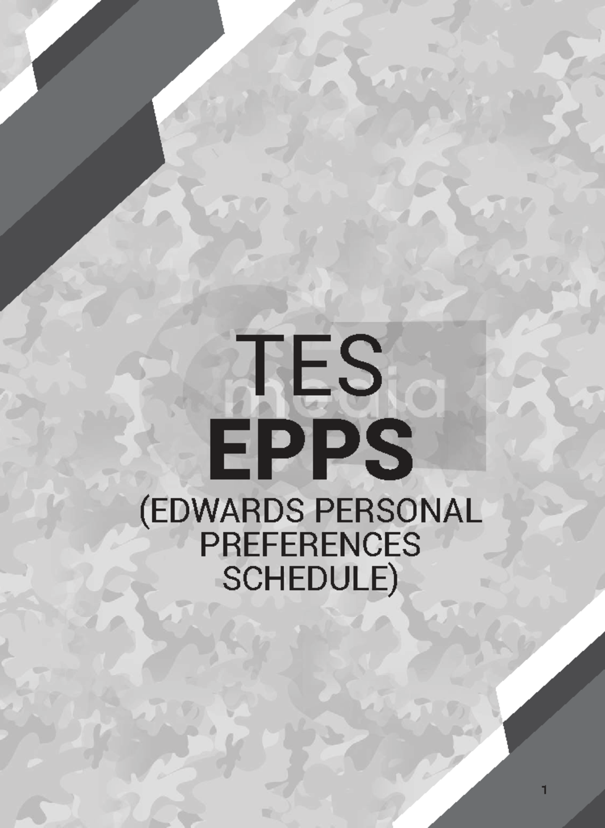 Ebook TES EPPS (Edwards Personal Preferences Schedule) - Studocu