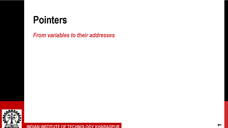 Pointers Lecture Notes - IIT Kharagpur - Studocu
