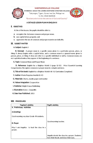 DLP Grade 11 W1-2 - Example of a Lesson Plan 4a's - DETAILED LESSON ...