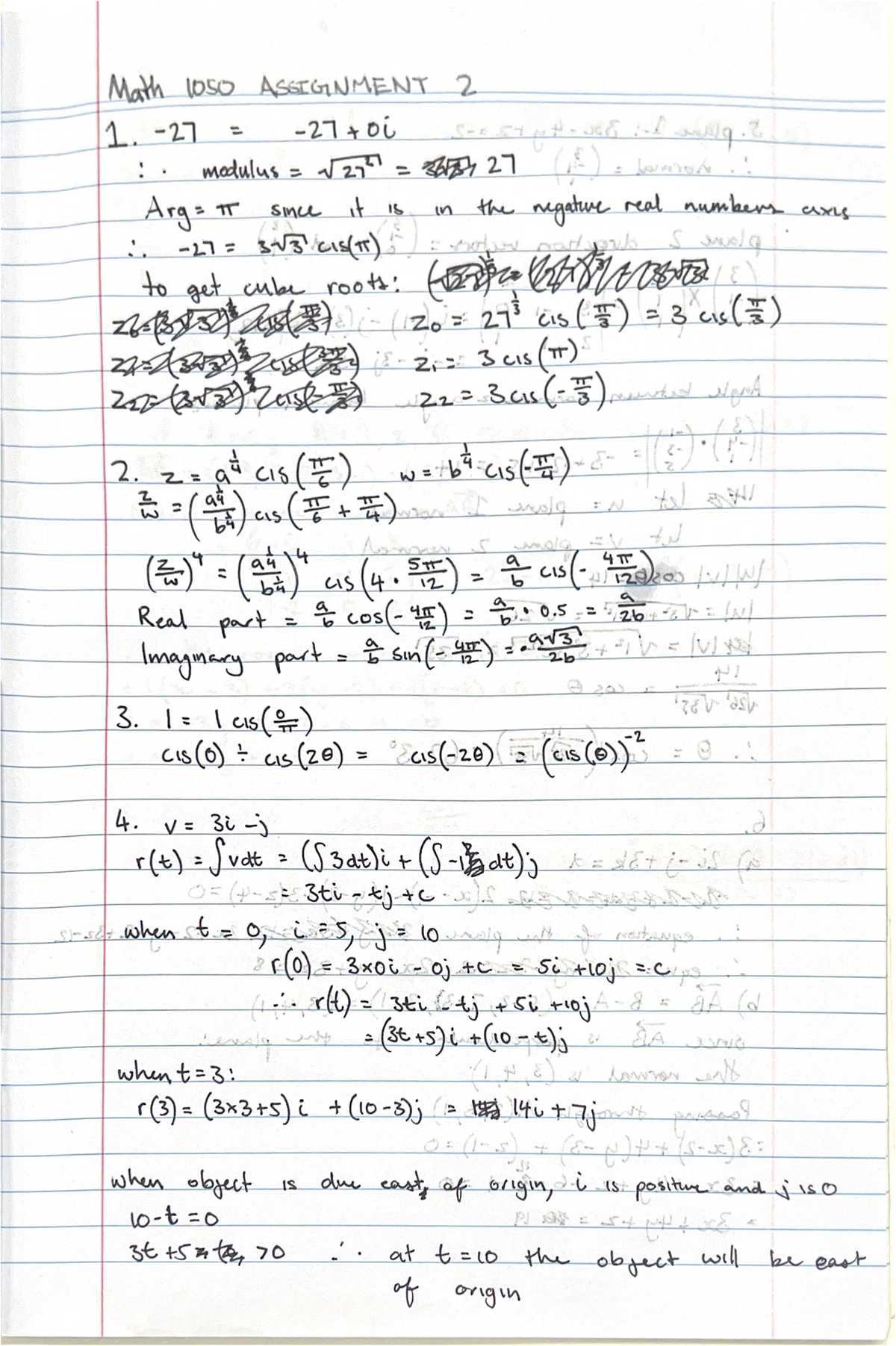 Math 1050 Assignment 2: Modulus and Cube Roots Analysis - Studocu