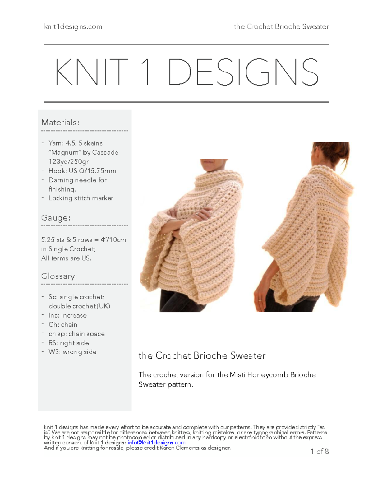 Crochet Brioche Sweater Pattern Guide 0422 - Studocu