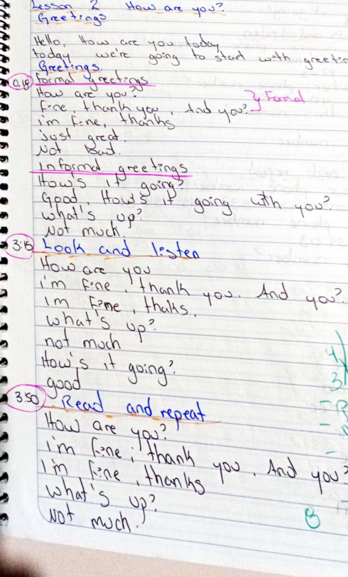 Lesson 2: How Are You? - Toma de Lección 2 Inglés 1 - Studocu