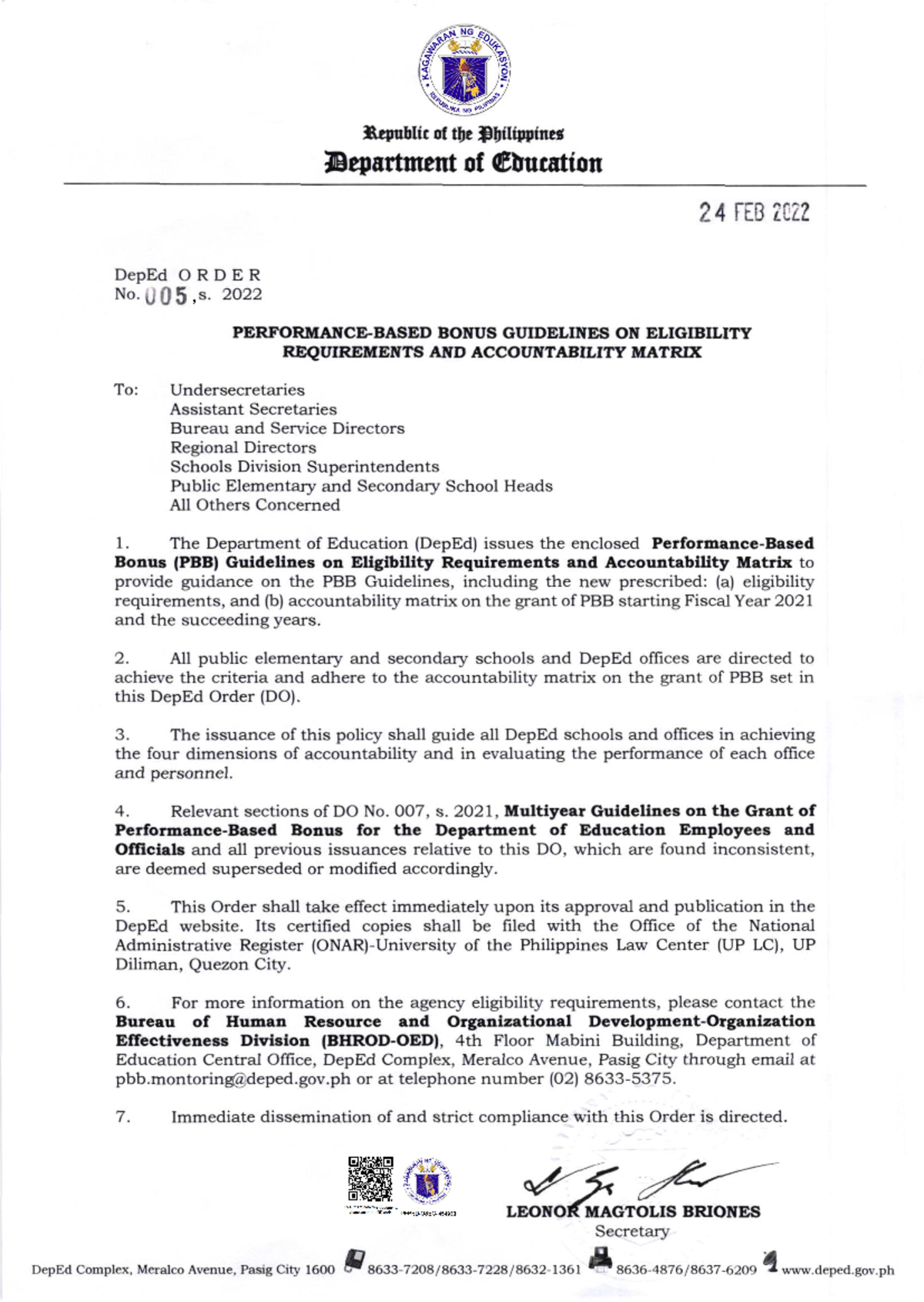 Performance-Based Bonus Guidelines on Eligibility Requirements and ...
