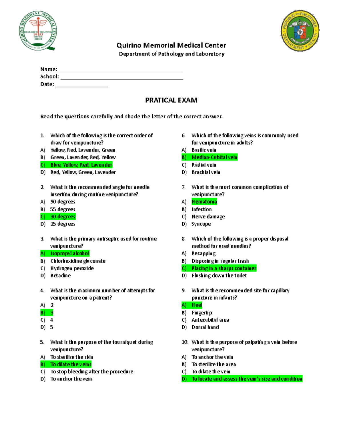 Practical Exam Notes for Pathology Lab (PATH 101) - Studocu