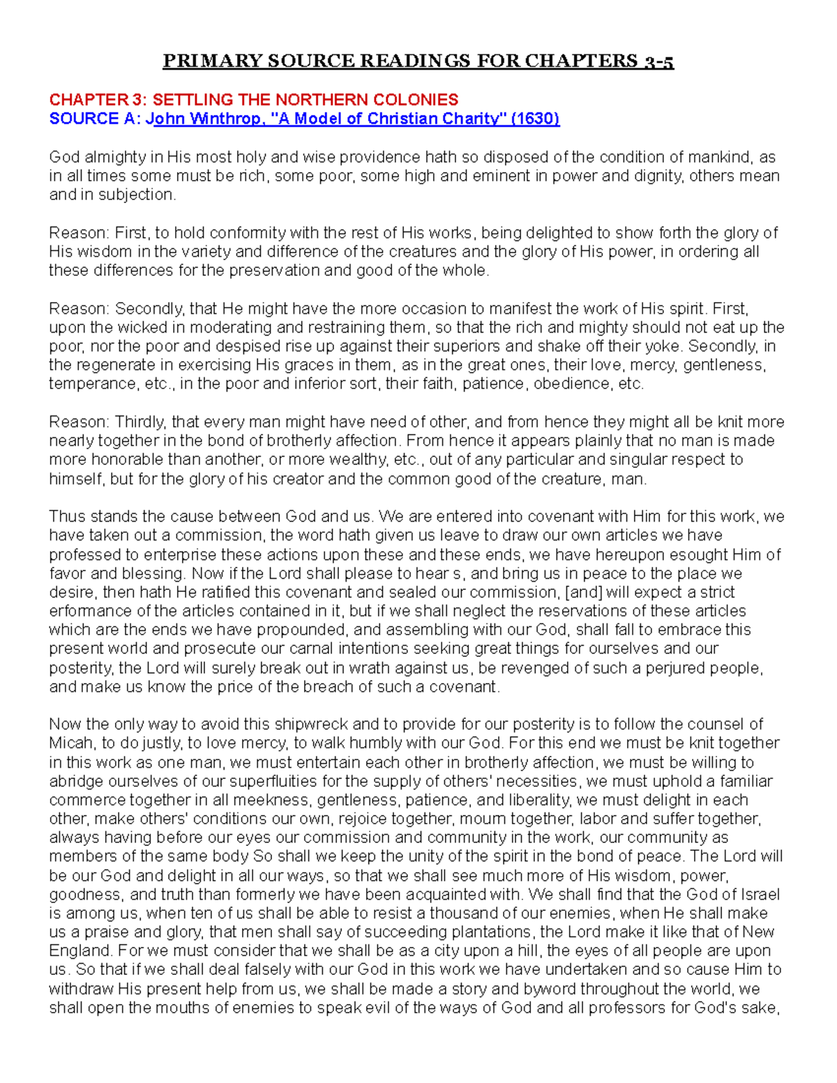 Ch. 3-5 Primary Source Readings condensed - PRIMARY SOURCE READINGS FOR ...