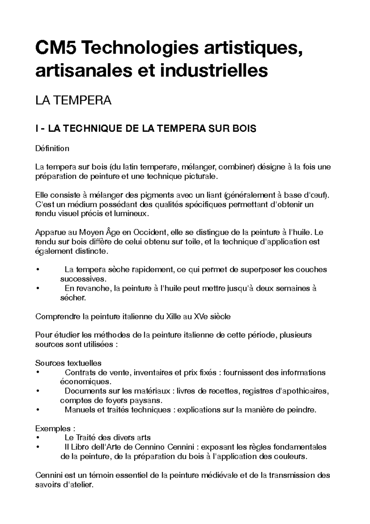 CM5 TAAI - La Technique de la Tempera sur Bois: Histoire et Méthodes ...