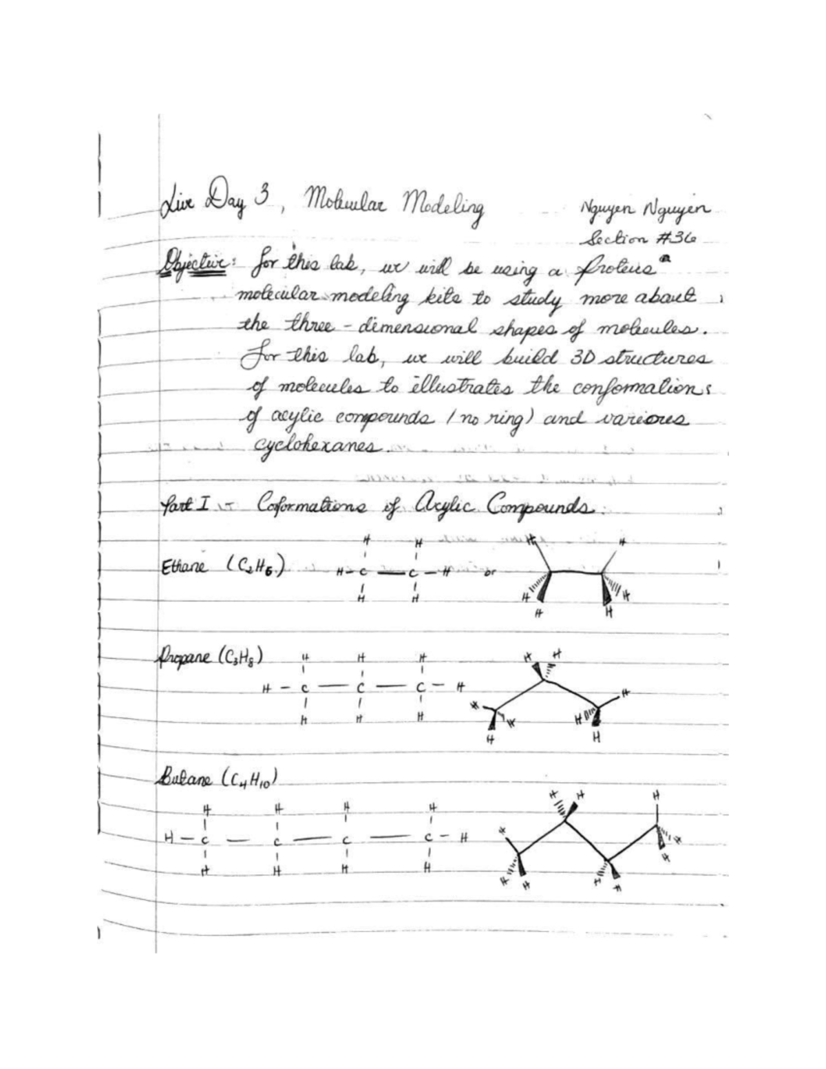 Lab Report 3a Live - Molecular Modeling - Introduction Molecular ...