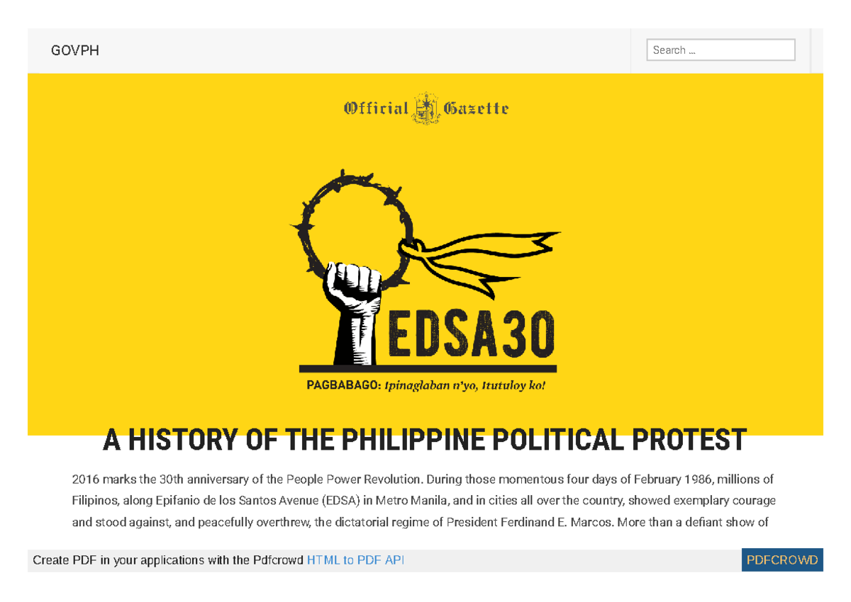Philippine Political Protest: A Historical Overview and Key Events ...
