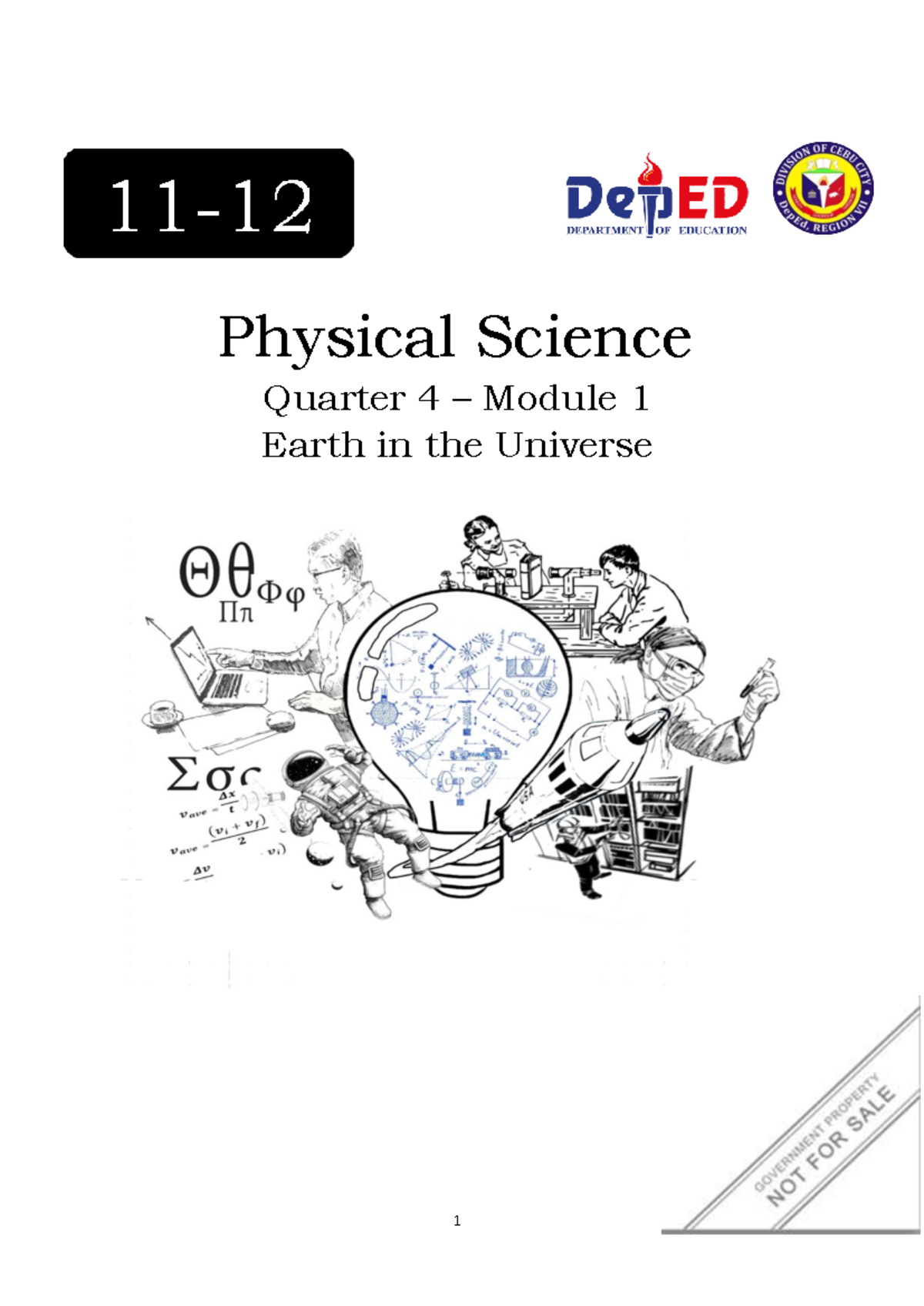 Grade 11 Physical Science Q4: Module 1 - Earth in the Universe - Studocu