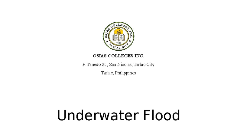 BS CRIMINOLOGY 2ND YEAR: UNDERWATER FLOOD STORY OUTPUT - Studocu