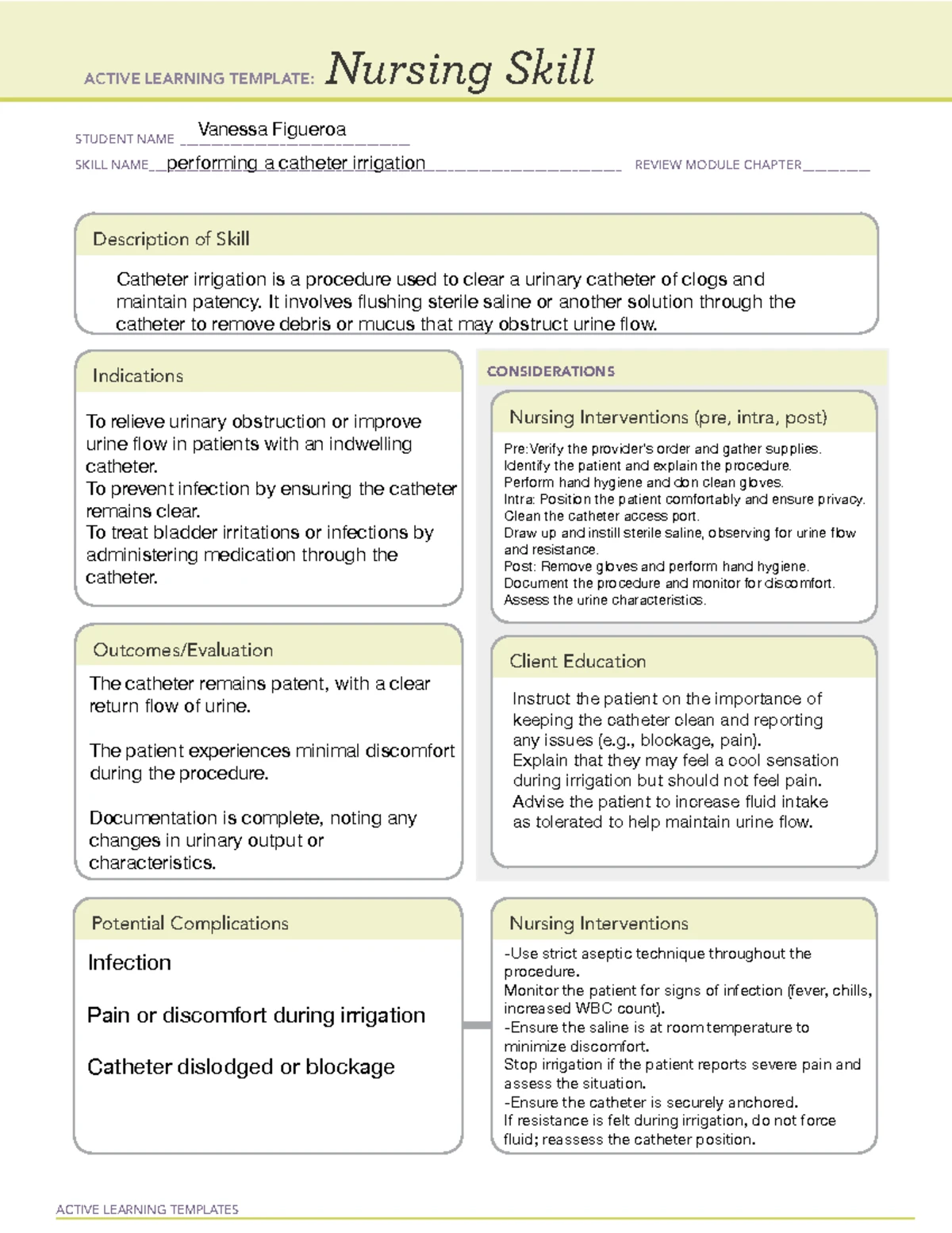 Active Learning Template: Basic Concept Overview for Nursing - Studocu
