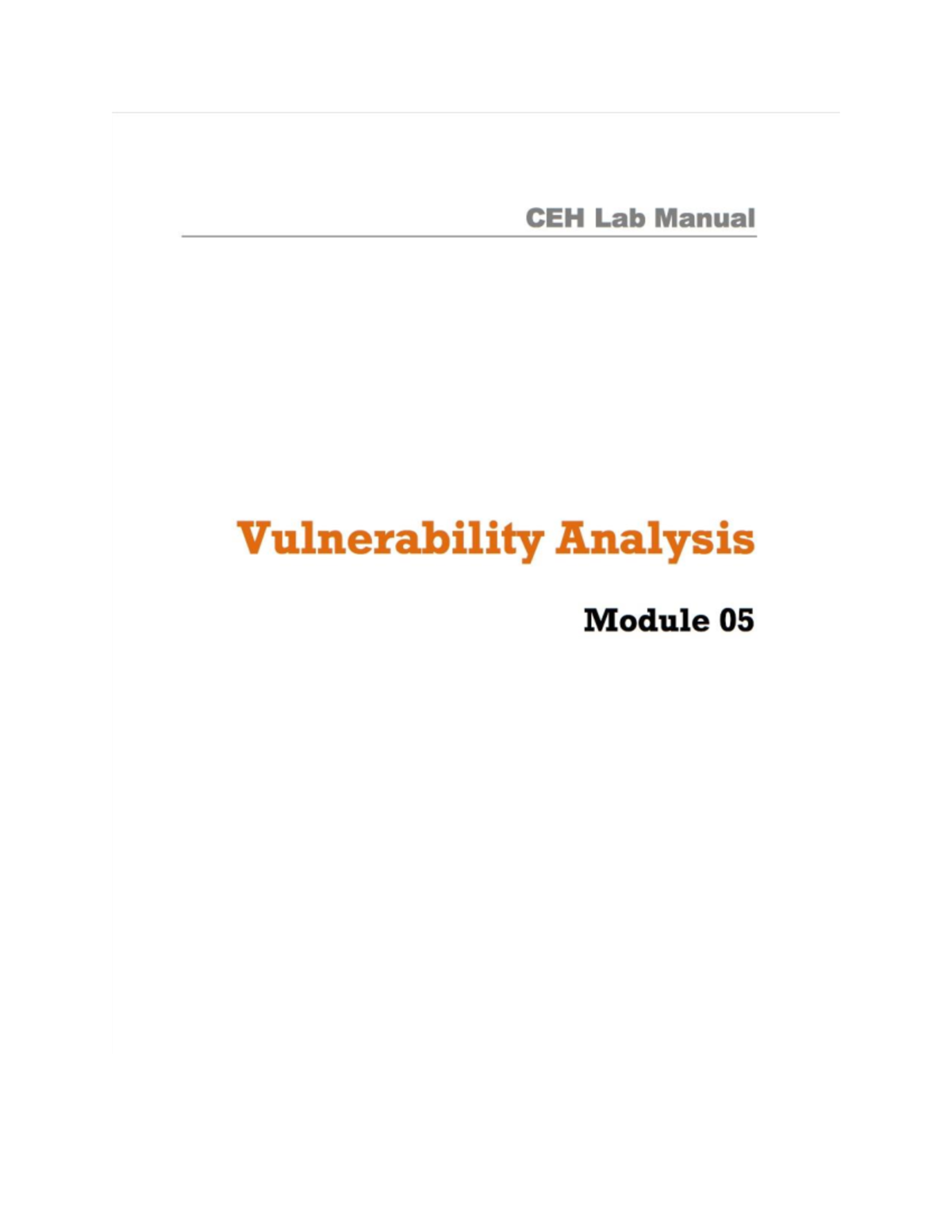 CEHv10 Module 05: Comprehensive Vulnerability Analysis Guide - Studocu