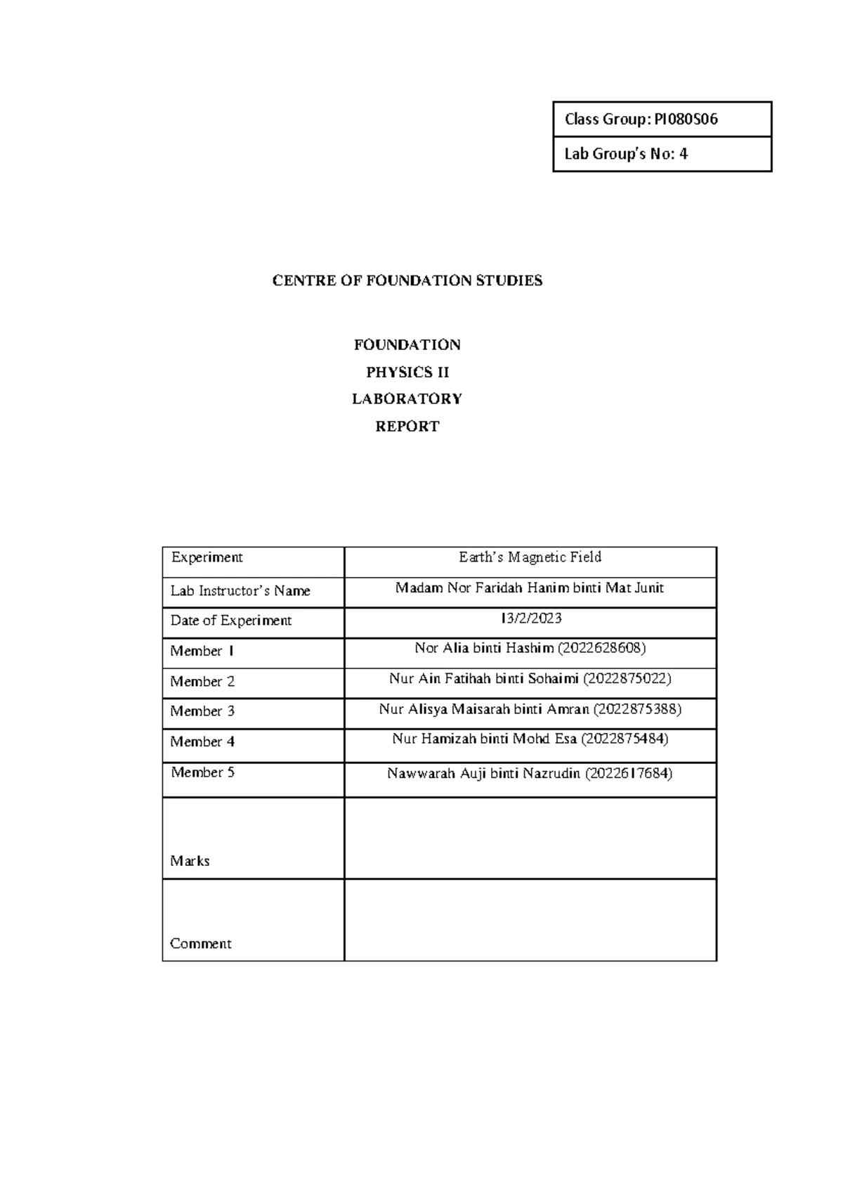 Lab Report: Determining Focal Length of Converging Lens (PI080S) - Studocu