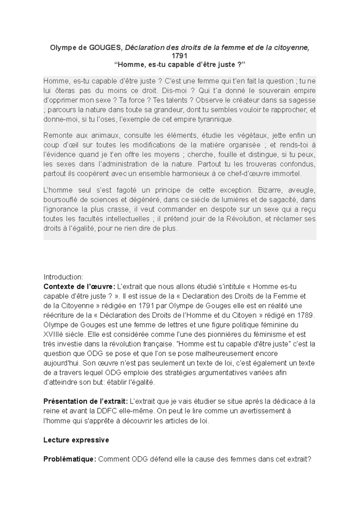 Analyse Linéaire LL 1 - Cyrano Acte 3 scène 7 - Texte 1 Titre : Cyrano de Bergerac Auteur ...