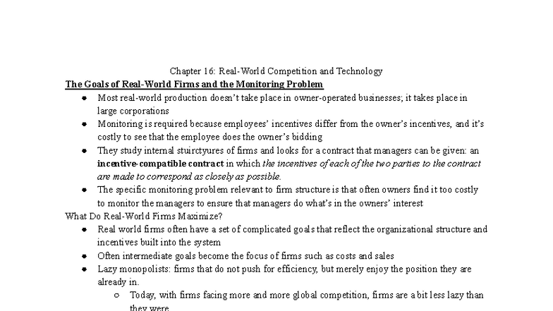 Chapter 16: Real-World Competition & Technology Insights - Studocu
