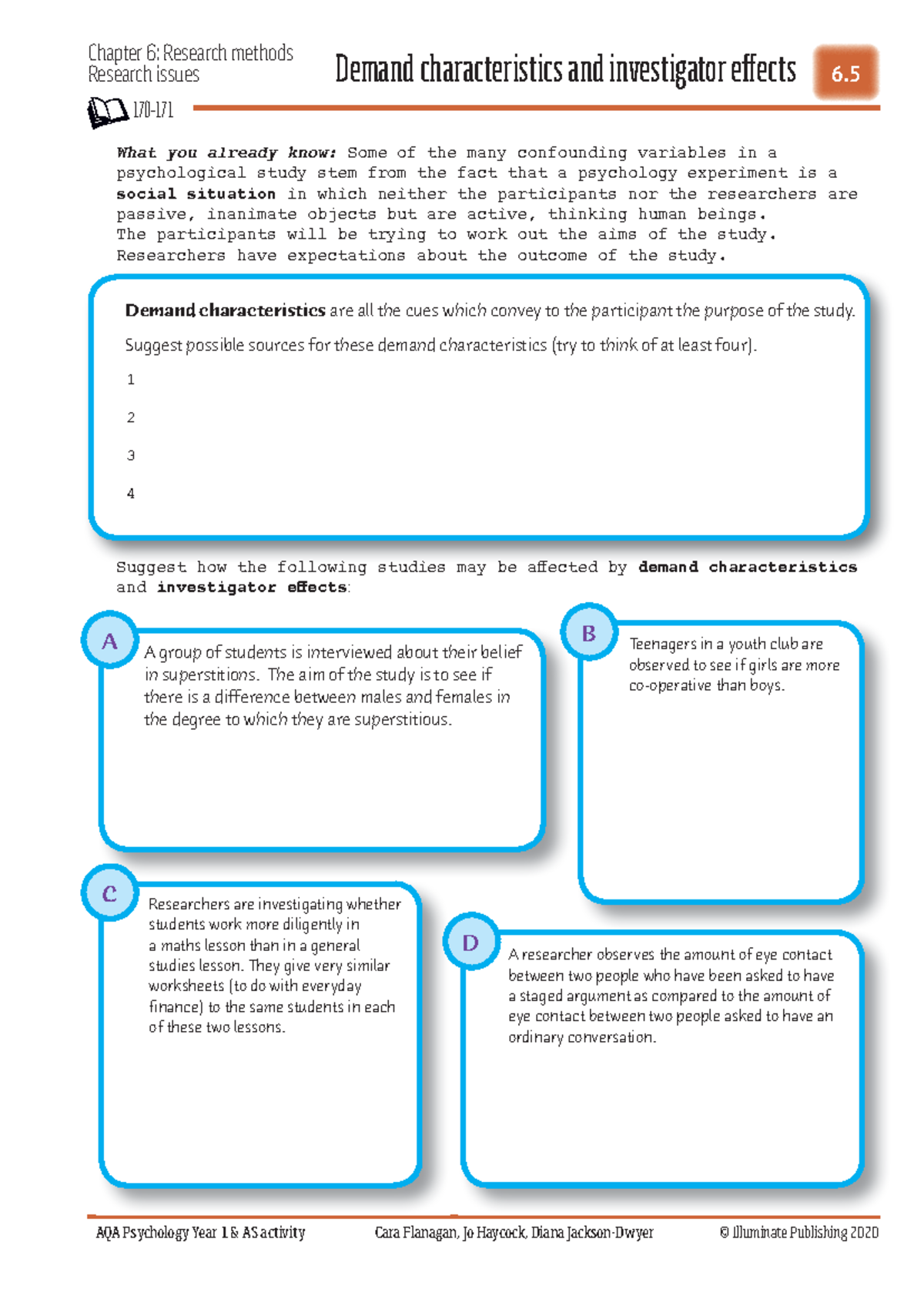 6-5 Demand characteristics and investigator effects - 6. AQA Psychology ...