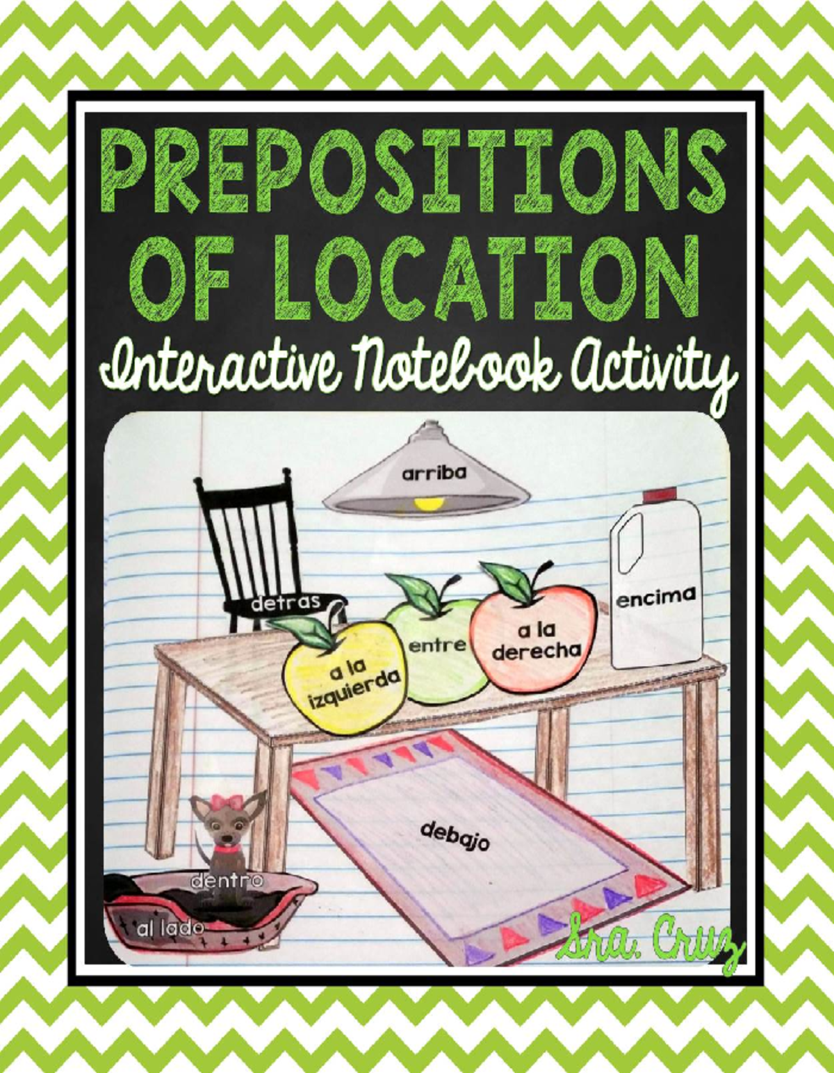 Spanish Interactive Notebook Activity Prepositionsof Location ...