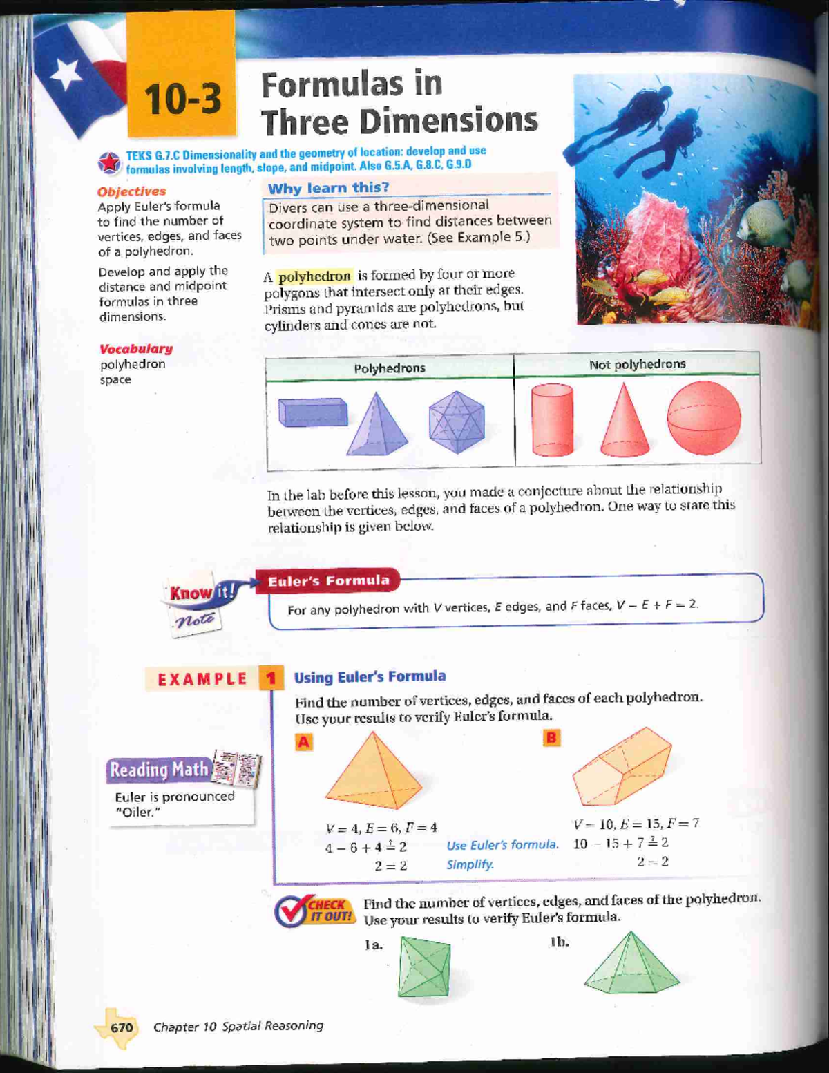 Formulas in Three Dimensions TEKS G.7.C - Math Worksheet on Length ...