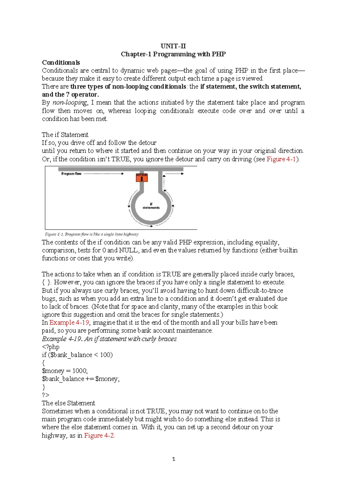 PHP Programming: Understanding Conditionals and Loops (CS101) - Studocu