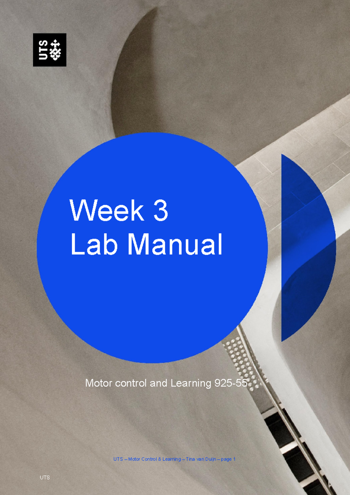 Lab Manual W3: Motor Control & Learning Experimental Activities - Studocu