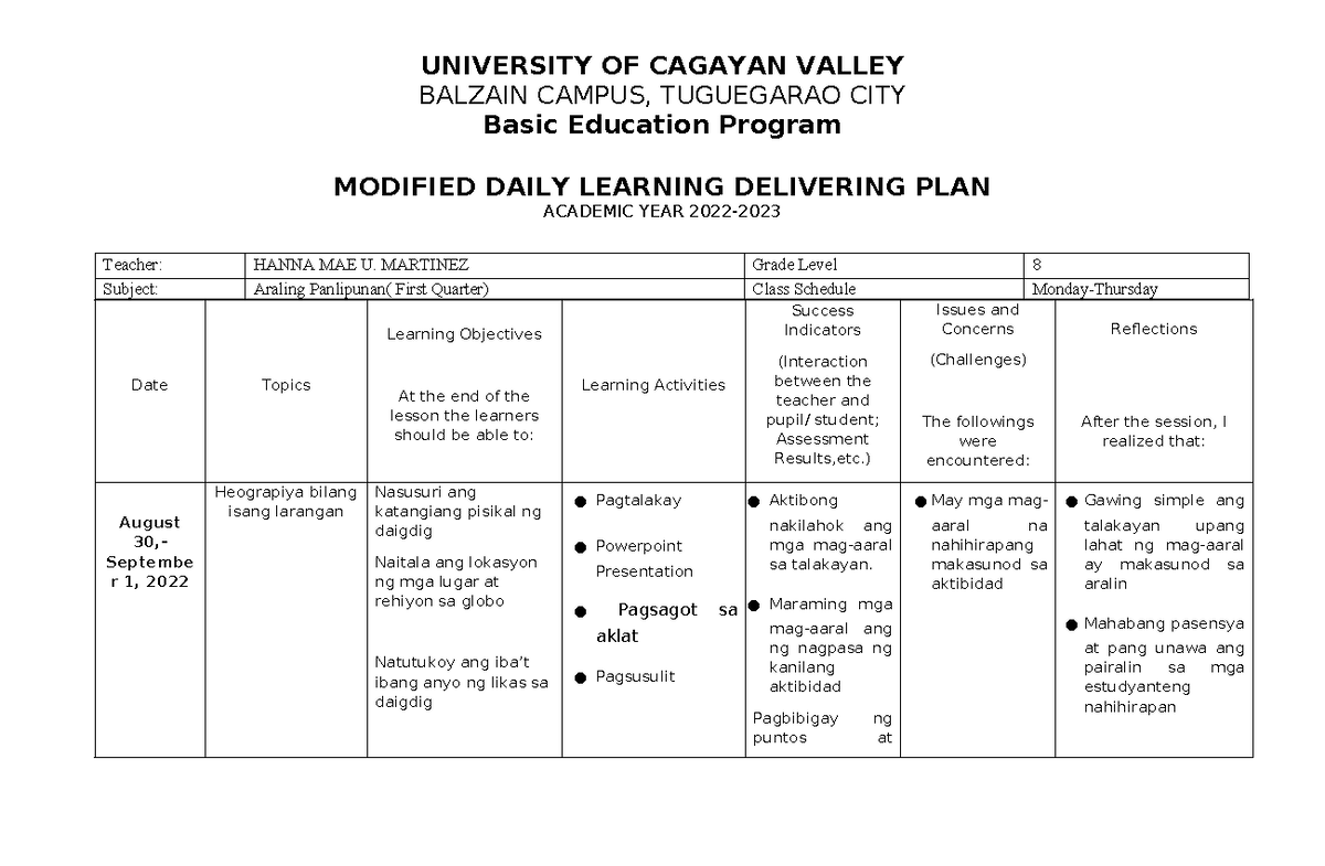AP grade 8 DLP - dlp - BALZAIN CAMPUS, TUGUEGARAO CITY Basic Education ...