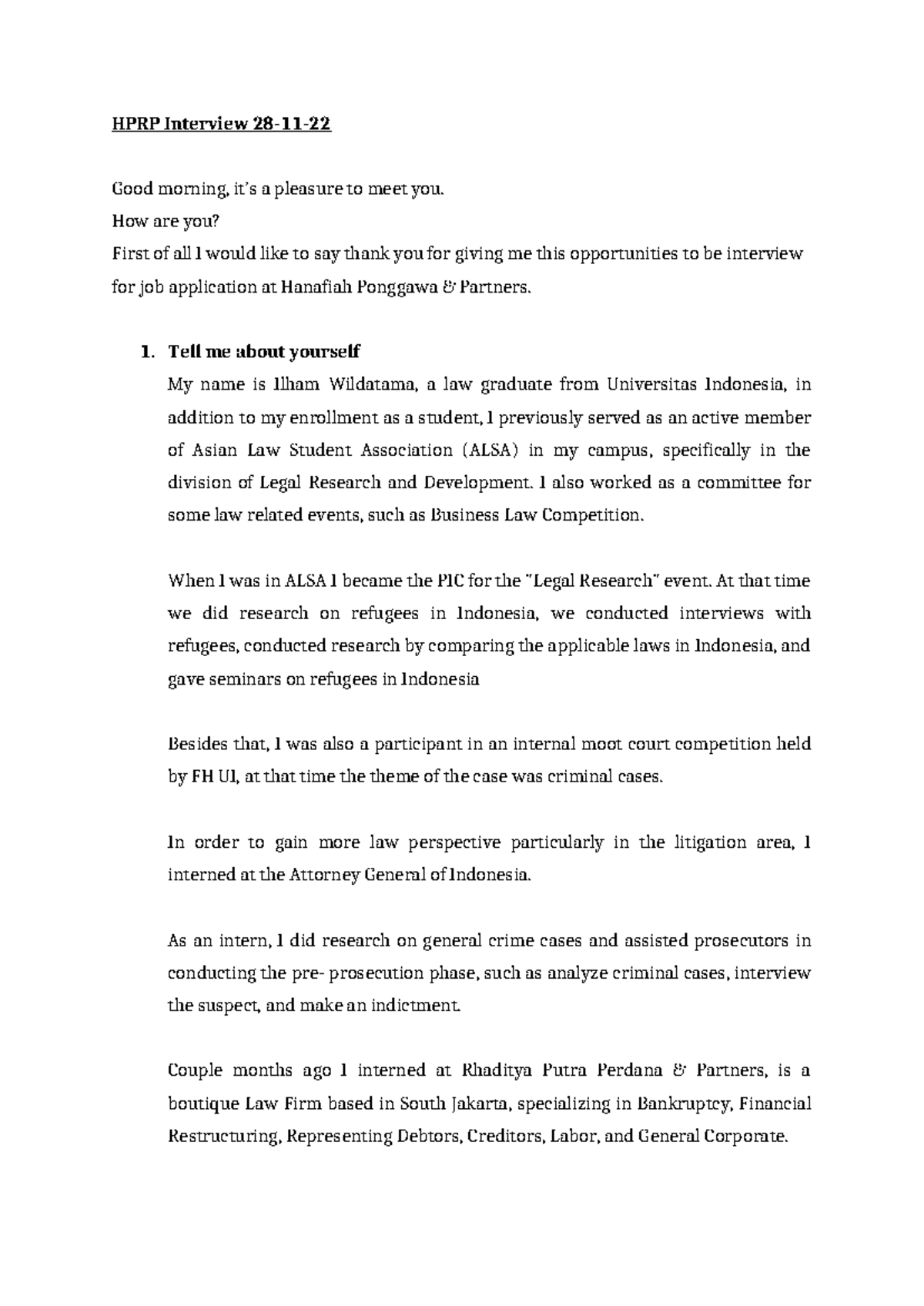 682534477-HPRP Job Interview Preparation Guide - Studocu