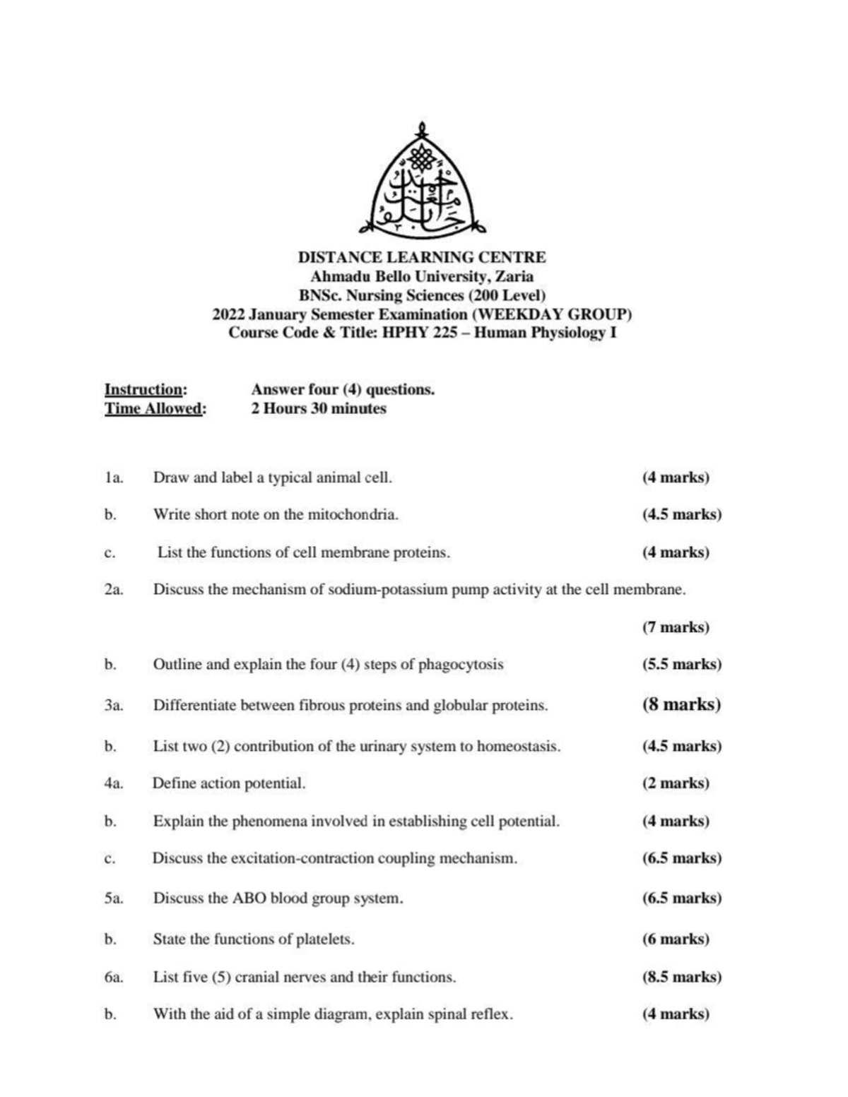 Essay Notes HPHY 225: Cell Structure & Function Insights - Studocu