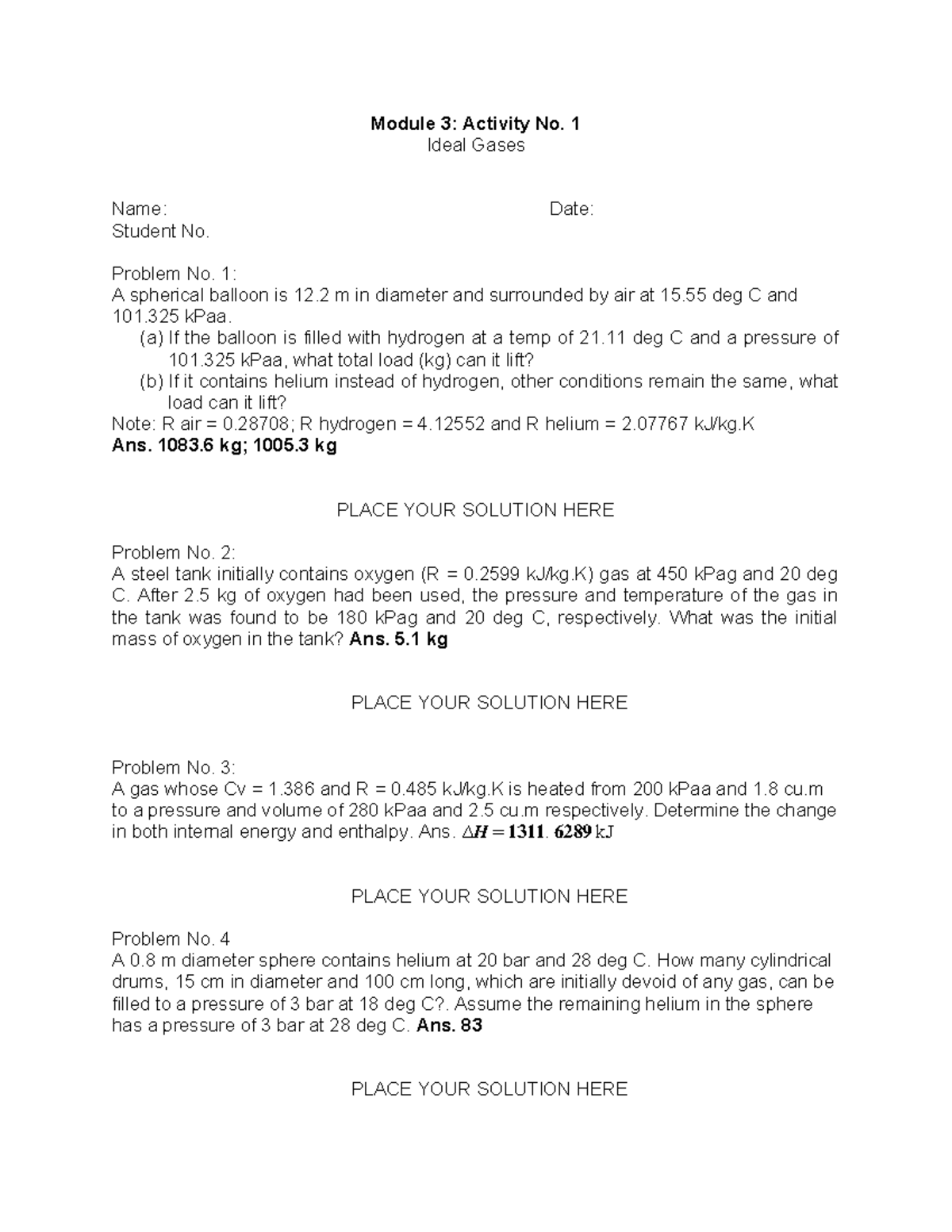 Module 3 Activity No. 1 - act 3. questionnaires - Module 3: Activity No ...