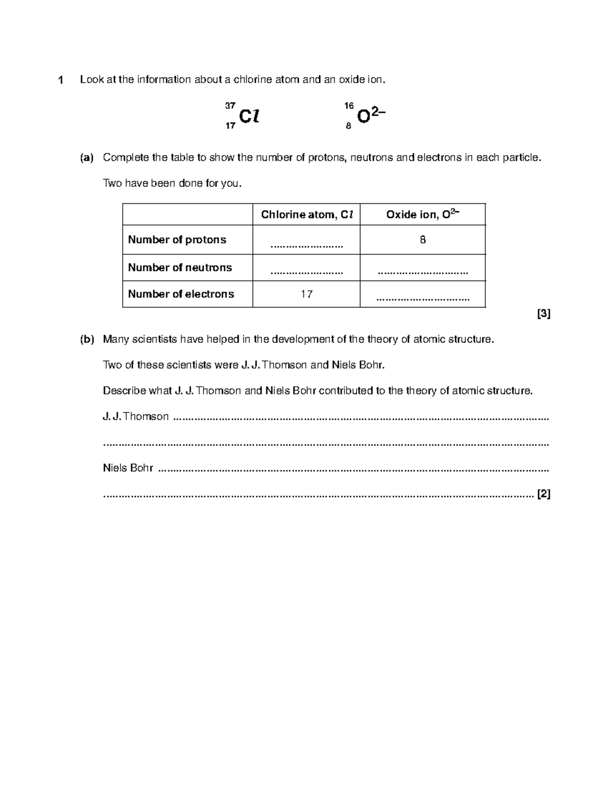 Atomic Structure QP - Science Assignment on Atoms and Ions - Studocu