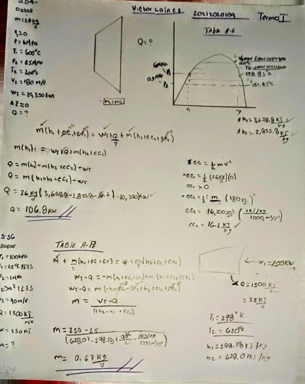 Ejercicio de termo 1 parcial 2 - Termodinámica I - asAr• H/st vJT}Q rn ...