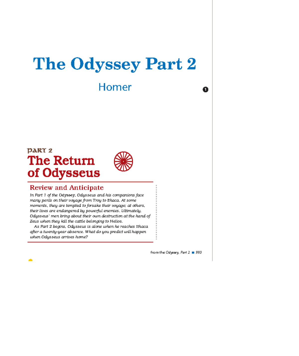 The Odyssey Part 2: Themes and Analysis of Odysseus' Return - Studocu