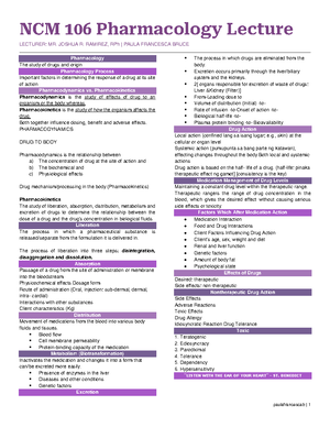PPD2-UNIT-3 - Dispensing 2 - UNIT IV: ESSENTIAL CALCULATIONS IN DRUG ...