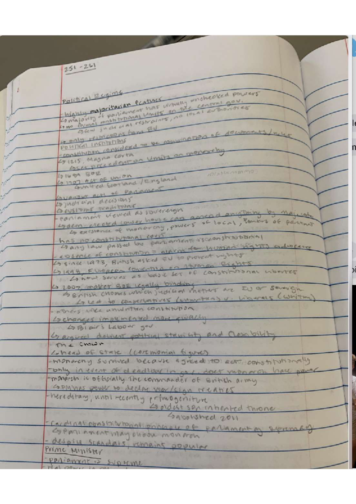 AP Comp Gov Notes: Majoritarian Political Regime & Central Gov Powers ...