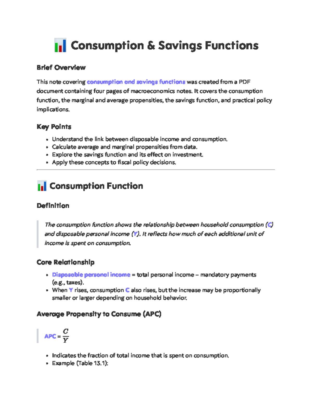 Consumption & Savings Functions Overview: Key Concepts & Implications ...
