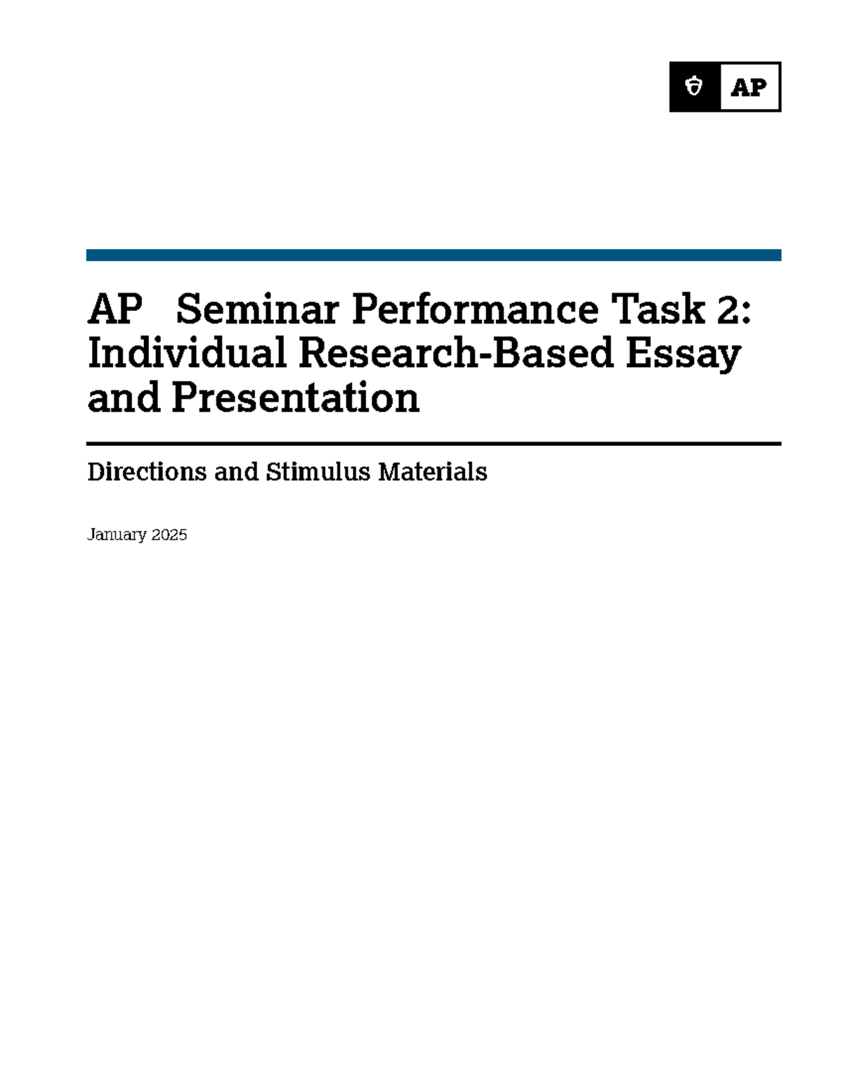 AP Seminar PT 2: Individual Research-Based Essay & Presentation Guide ...