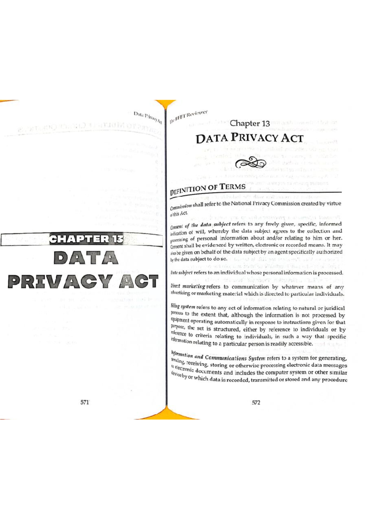 Data privacy act - notes - ans DATA PRIVACY T electron: dey pie docu ...