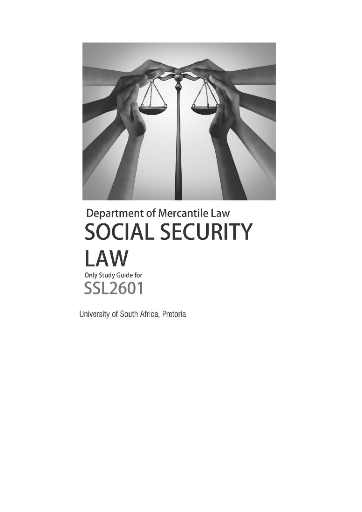 Social Security Law (SSL2601) Study Guide: Orientation & Learning Units ...