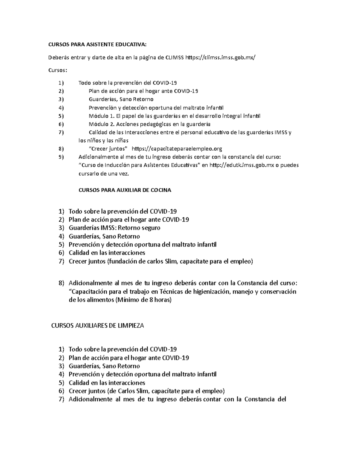 Cursos para Asistente Educativa y Auxiliares: Formación y Prevención ...