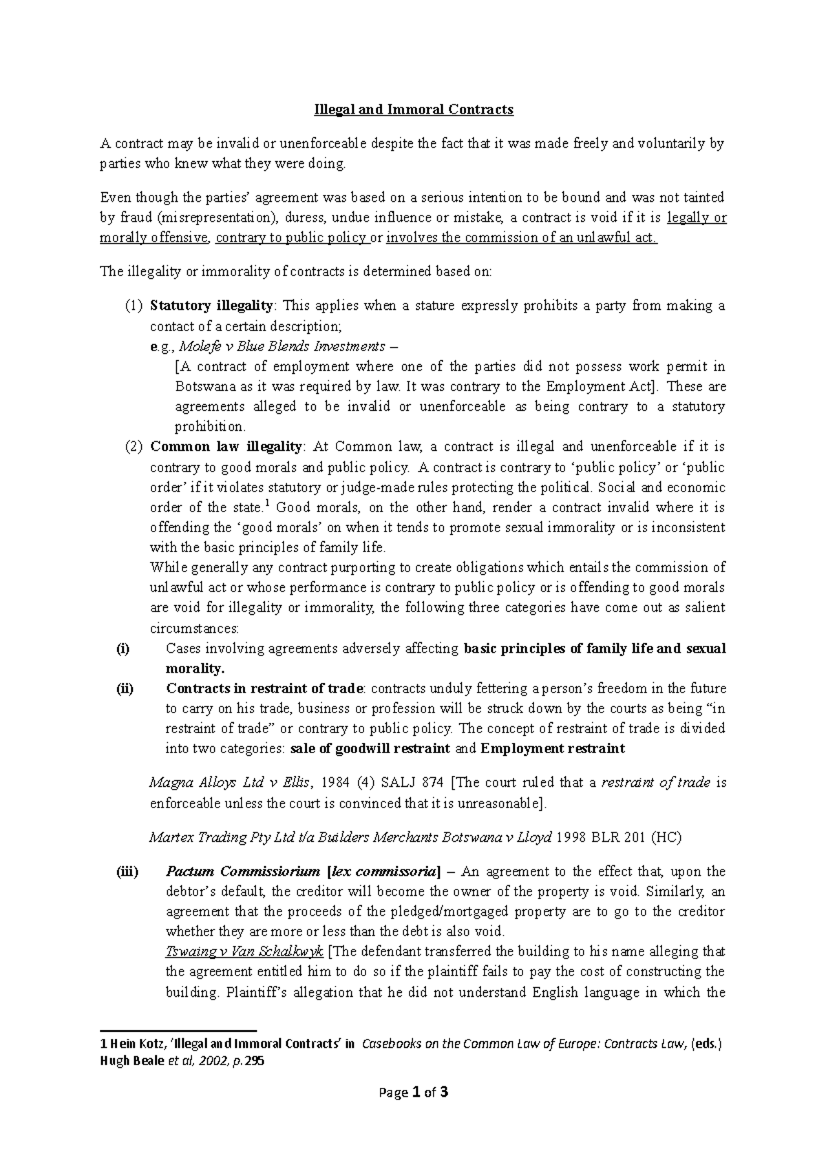 Illegal and Immoral Contracts: Understanding Legal Voidness and Public ...