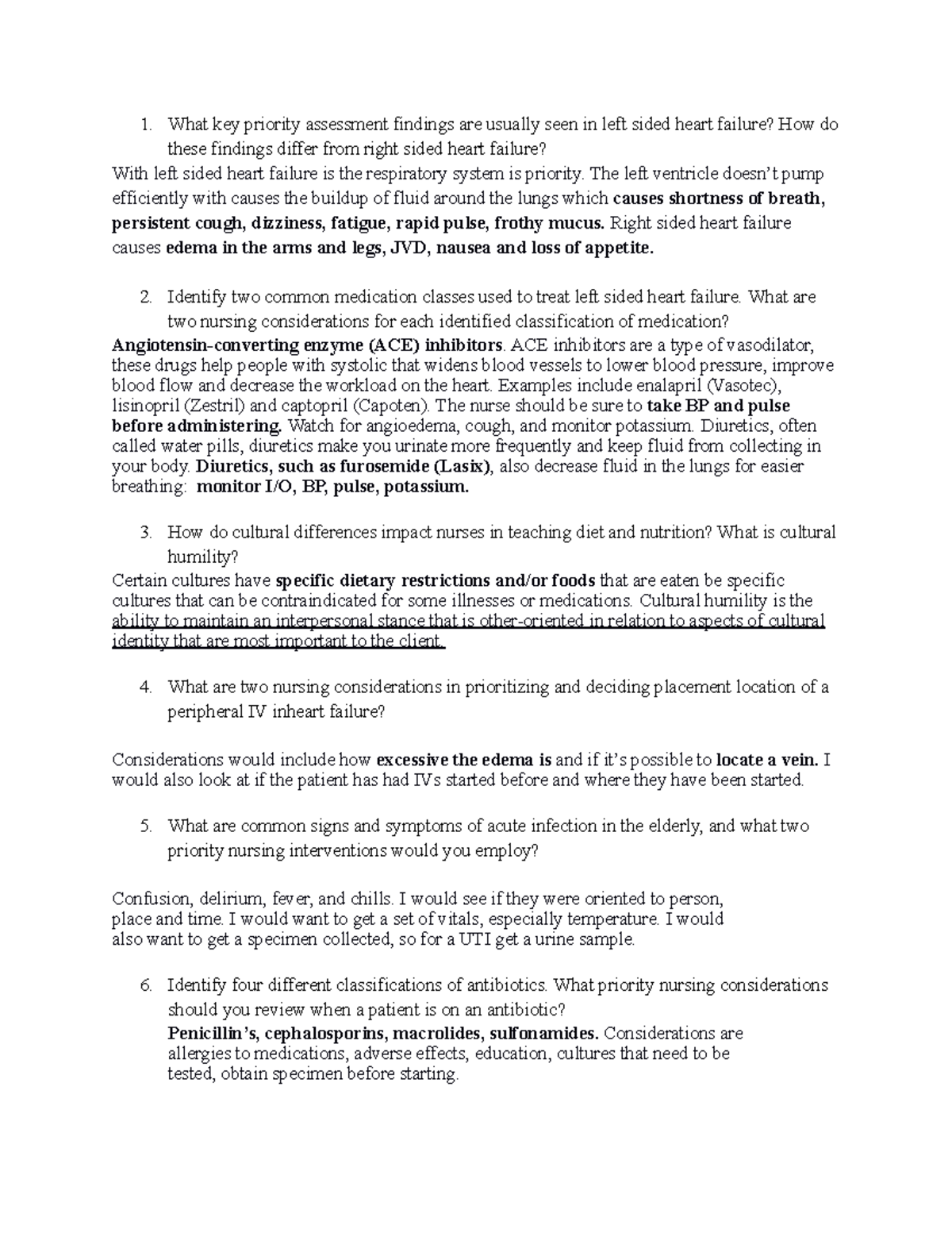 SIMS 452 - simulation - What key priority assessment findings are usually seen in left sided ...