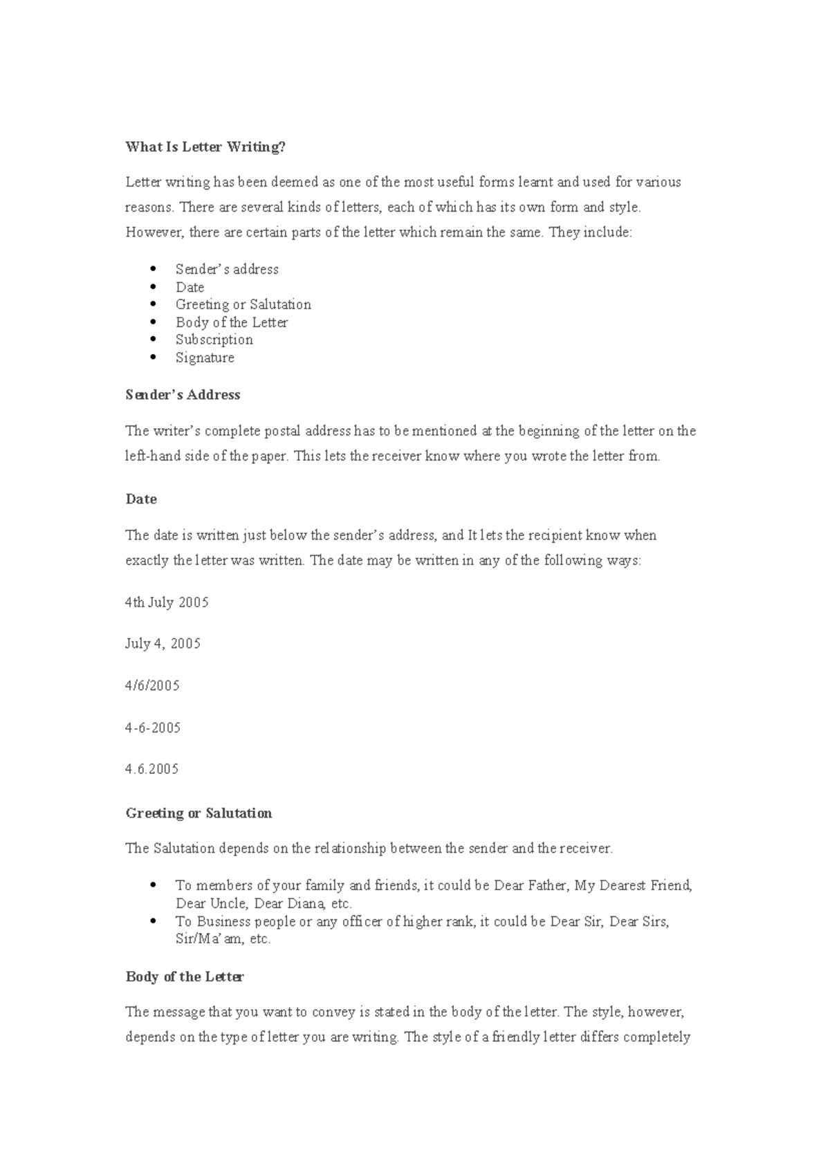 Letter Writing: Essential Skills and Formats for Effective ...