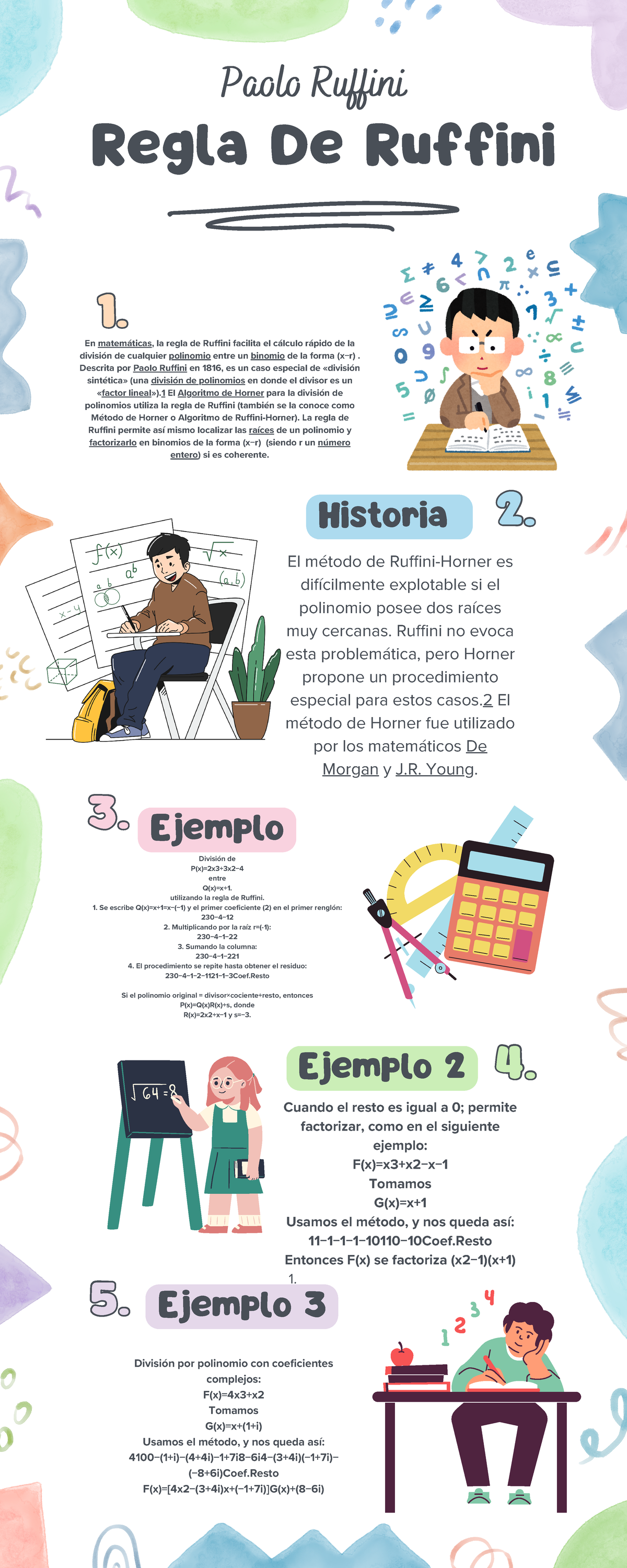Método de Ruffini-Horner en Polinomios: Infografía de RS-101 - Studocu