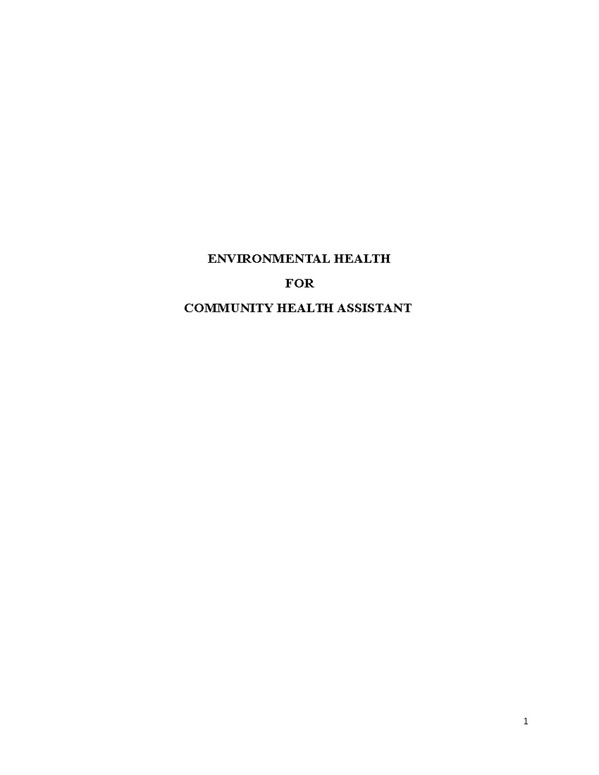 Principles of Environmental Health: Summary for PEH 209 Course - Studocu