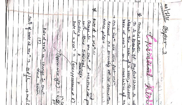 Chemical Kinetics: Factors Affecting Reaction Rates - CHM 101 - Studocu
