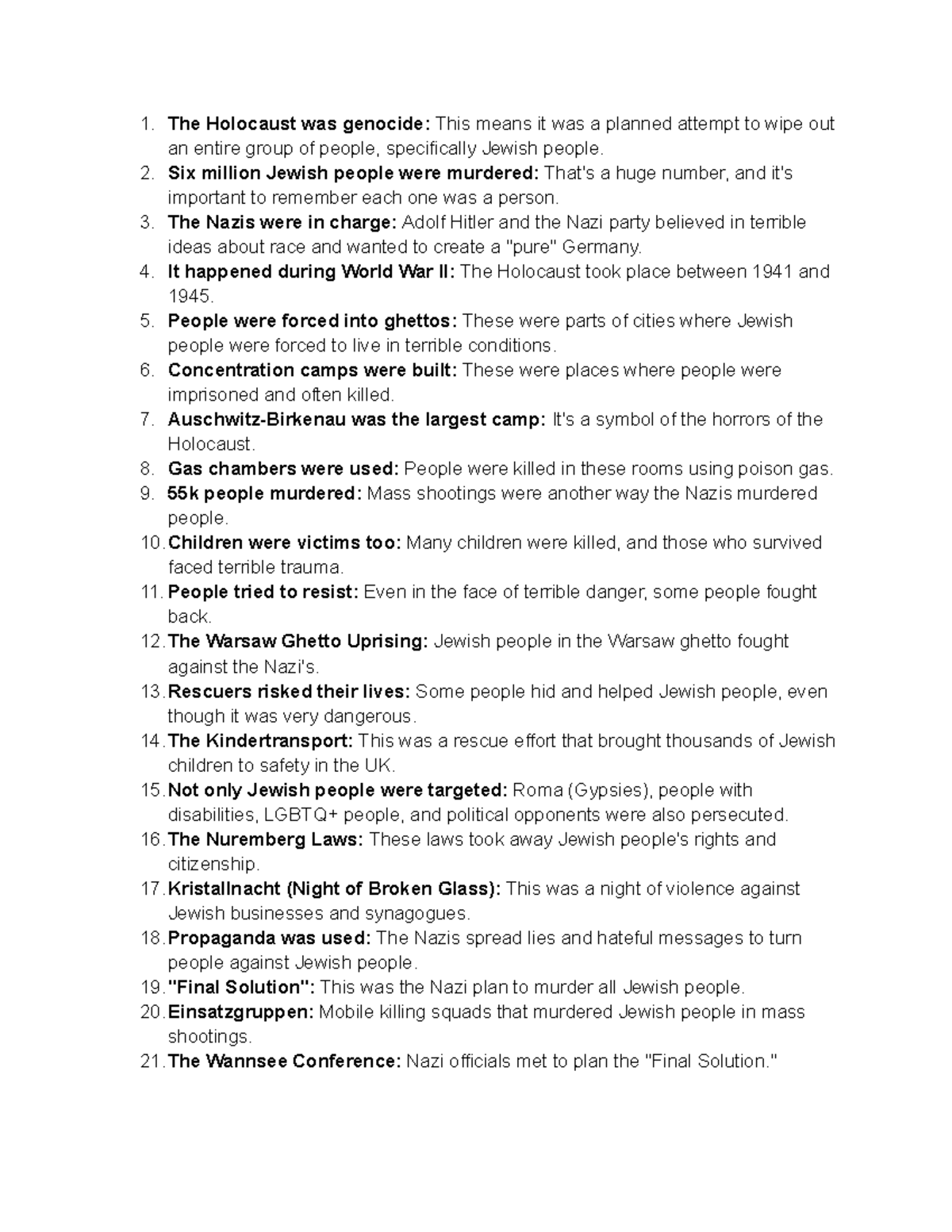 ADK - The Holocaust: A Study of Genocide and Its Impact in WWII - Studocu