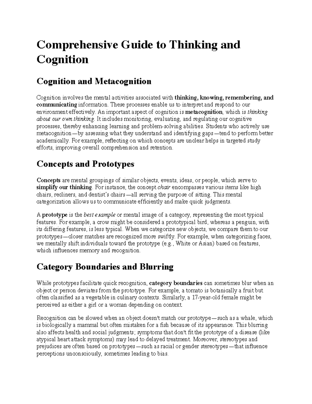 Cognitive Processes and Problem Solving: A Comprehensive Overview ...