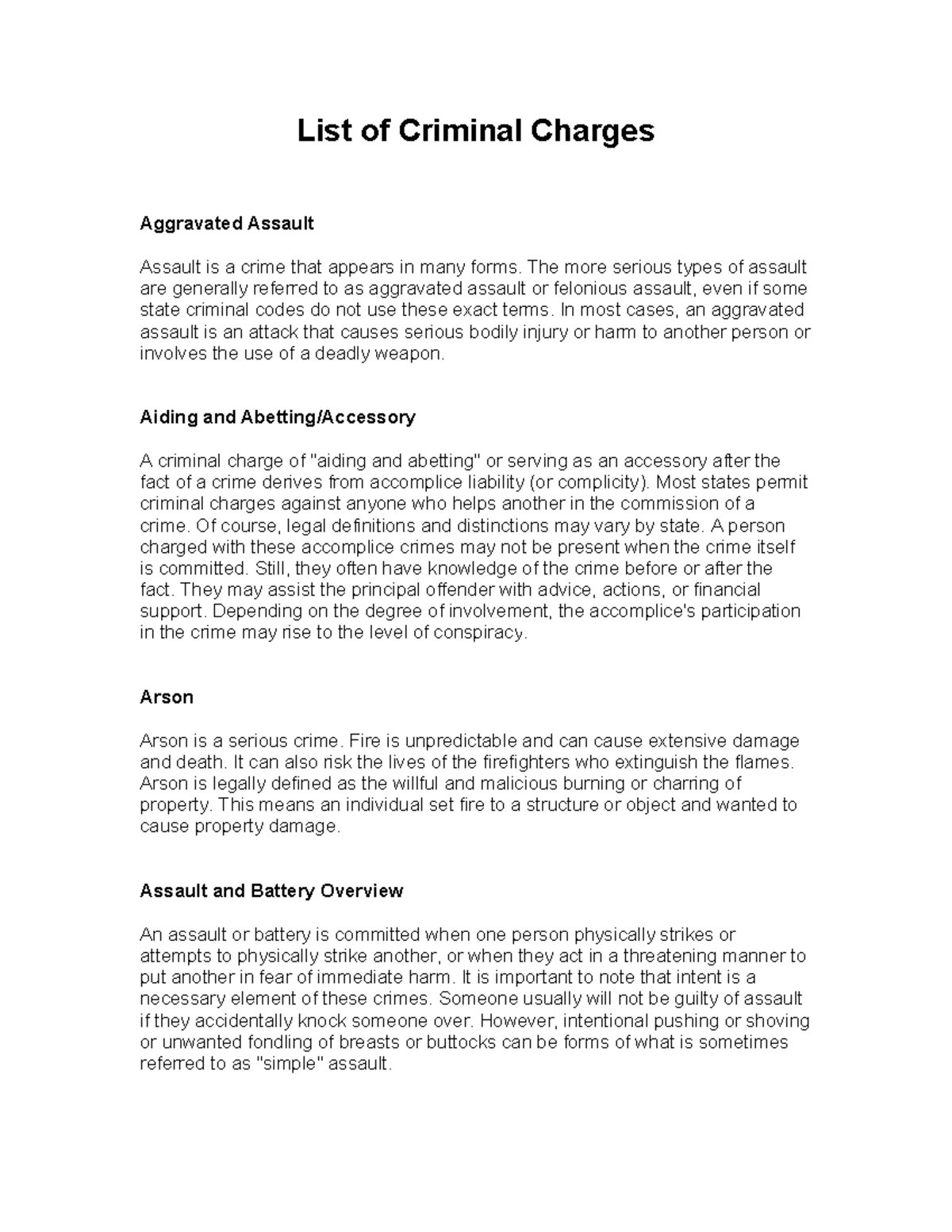 Criminal Law Concepts: Overview of Key Charges and Defenses - Studocu
