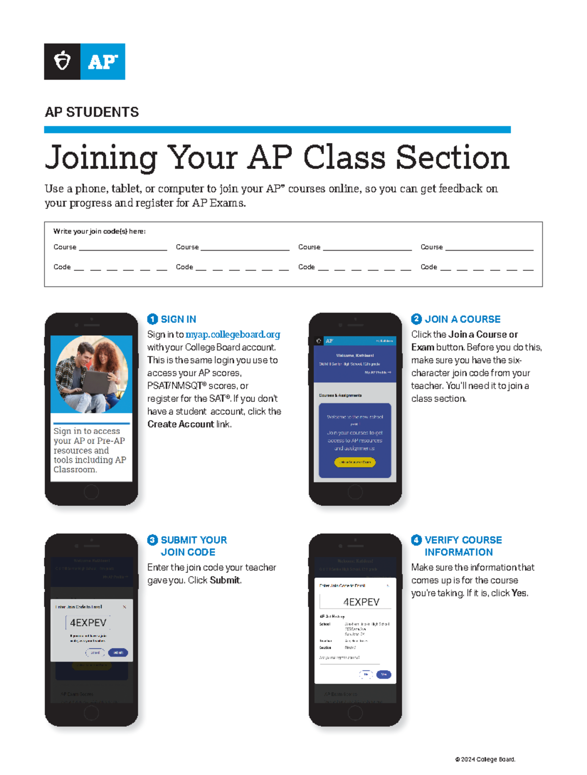 AP Students - Joining Your AP Class Section - AP STUDENTS Joining Your ...